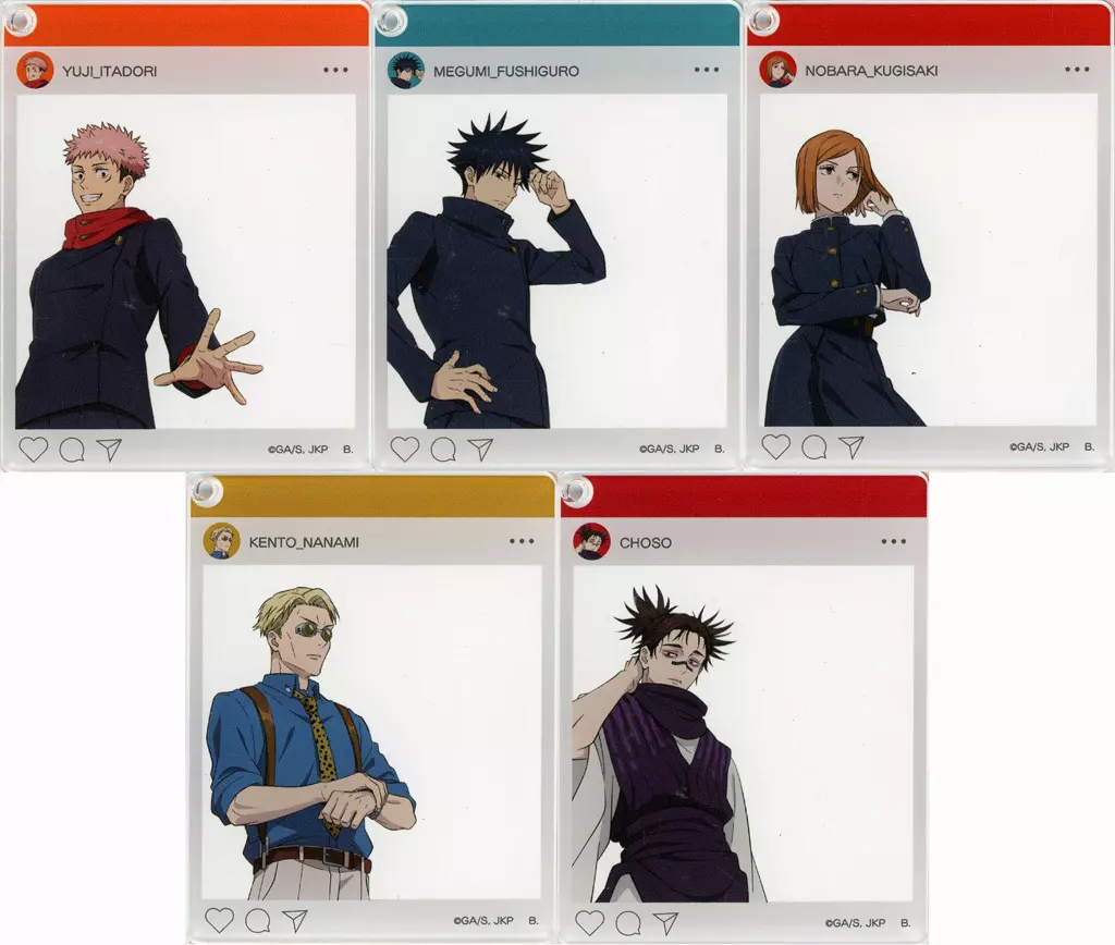 5-Type Set "Hapi-Kuro! Jujutsu Kaisen Shibuya-jihen O-dekake-Keyholder Kakioroshi" | Goods ...