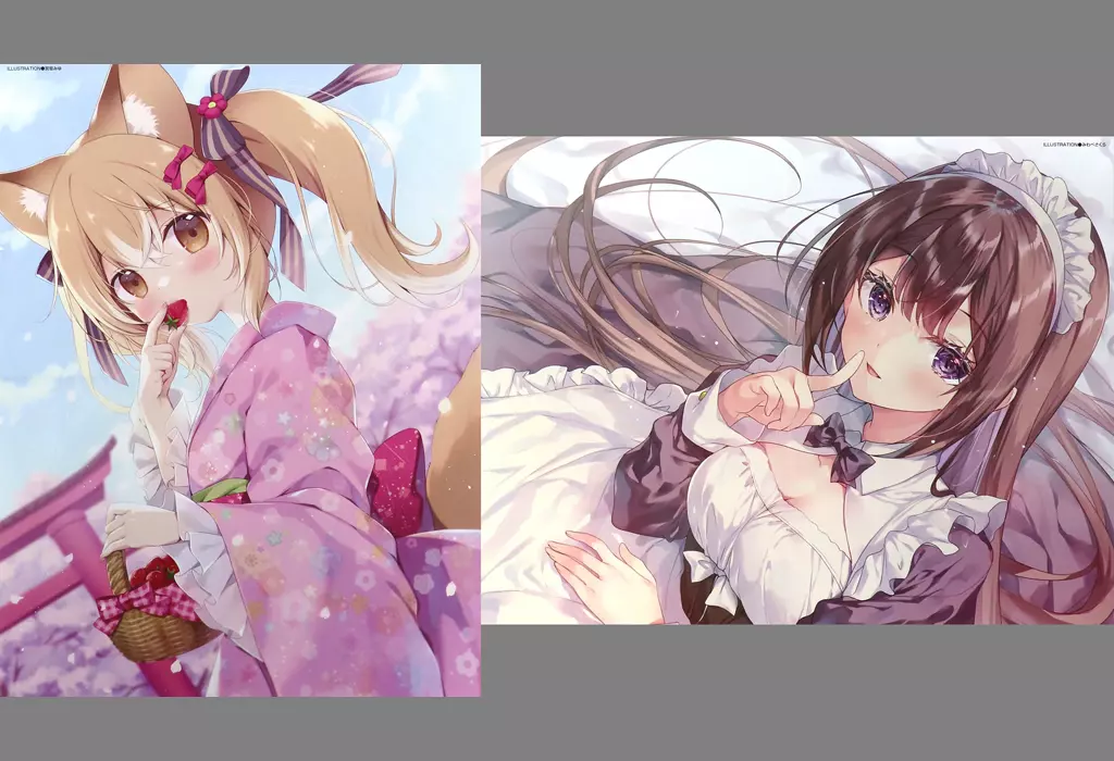 Double-sided A3 Pin Up Poster (folded in two) Miyasaka Miyu / Miwa Besakura Dengeki Mooh April ...