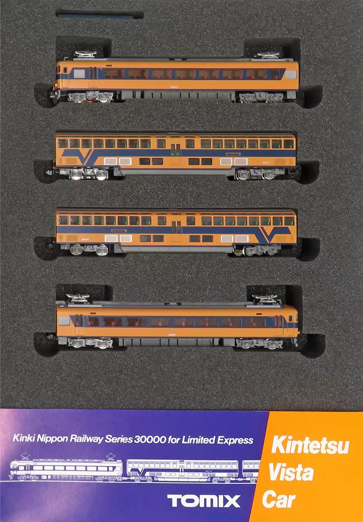 Railway model [Box missing] 1/150 Kintetsu Series 30000 Vista Car (4 ...