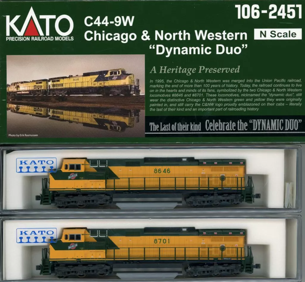 1/160 ge DIESEL LOCOMOTIVE C44-9W C & NW Dynamic Duo (2-Car Set) [106 ...