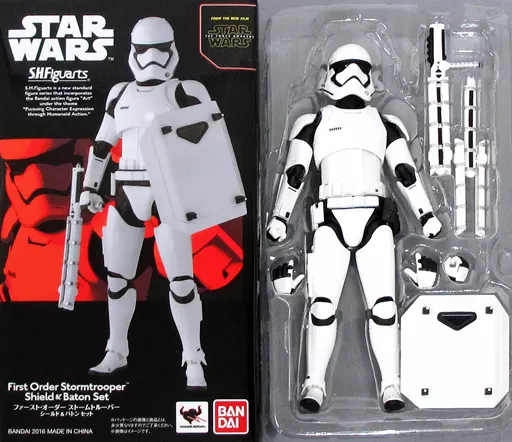Figure S. H. Figuarts First Order Stormtrooper (Shield & Baton Set ...