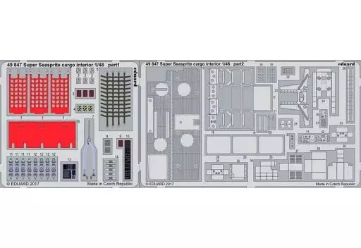 Plastic model 1/48 SH-2G Super Sea Sprite Cargo Room Etching Parts for ...