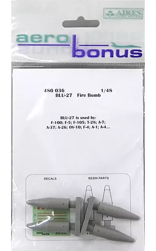 Plastic model 1/48 BLU-27 Fire Bomb -BLU-27 Napalm - Detail-up parts ...