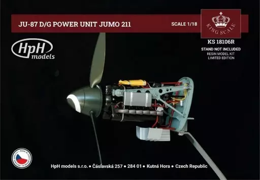 Plastic model 1/18 Junkers Yumo 211 Engine (for Ju87D/G) Resin-cast Kit ...