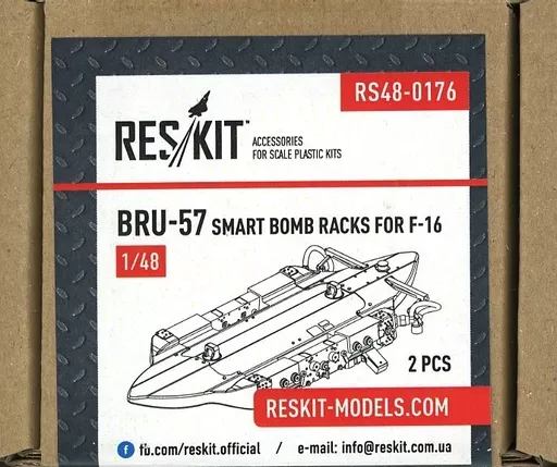 BRU-57 Bomb Rack for 1 / 48F-16 2 Pieces Detailed Up Parts [RSK48-0176 ...