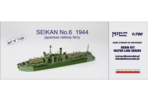 Plastic model 1/700 Day ・ Railway Ferry No. 6 Seikan maru ・ 1944 Resin ...