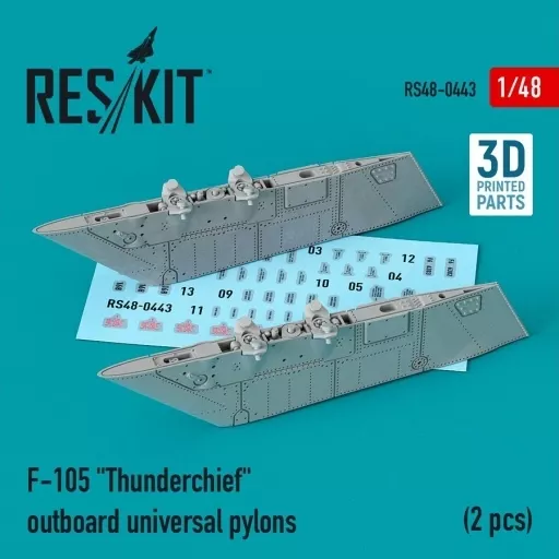 1/48 F-105 Wing inferolateral Multi-Purpose Pylon 2 Pieces Detailed Up ...