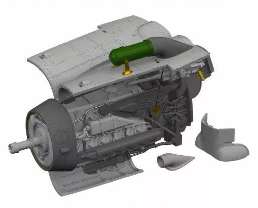 1/72 Bf109G-6 Engine (for Eduardo) "BRASSIN Series" Detail-Up Parts ...