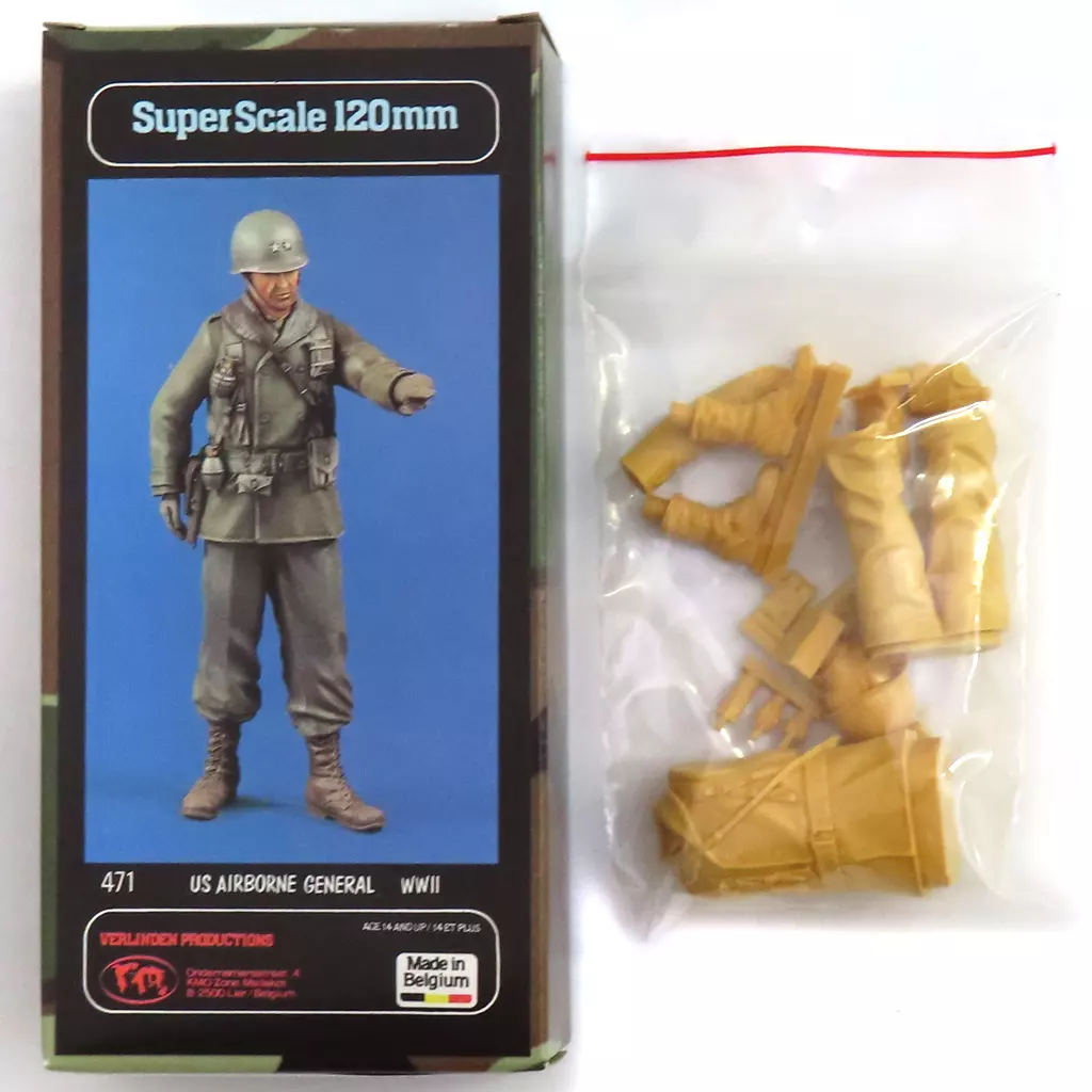 Super Scale 120 mm US AIRBORNE GENERAL WWII Garage Kit [471] | Toy ...