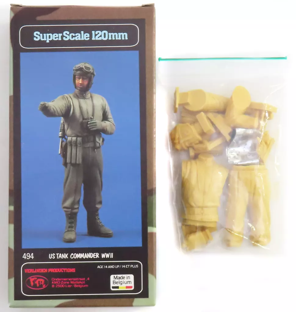 Super Scale 120 mm US TANK COMMANDER WWII Garage Kit [494] | Toy Hobby ...