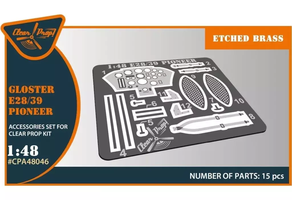 Plastic model 1/48 Gloucester E28/39 Pioneer Etching Parts (for Clear ...