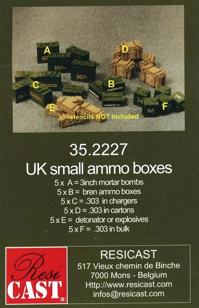 1/35 UK small ammo boxes Detail-up Parts [35.2227] | Toy Hobby | Suruga ...