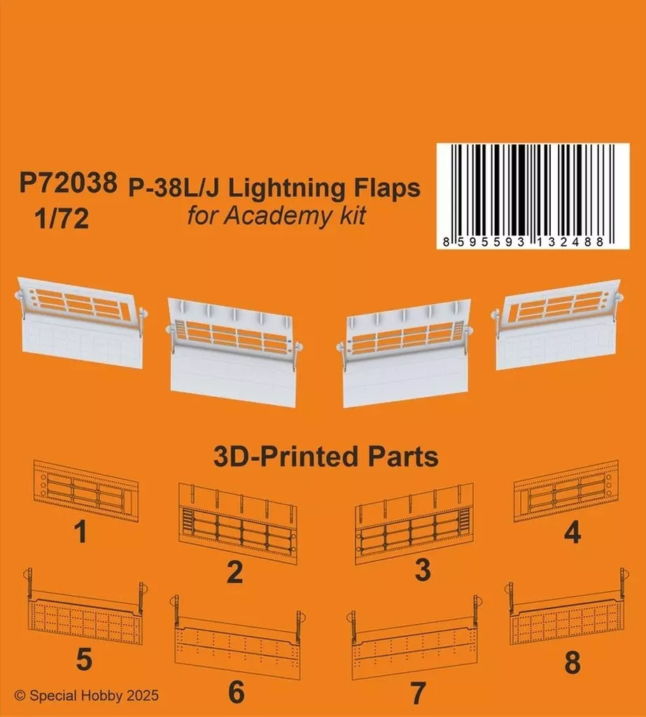 1 / 72P-38L / J Lightning Landing Flap (for Academy) Detail-Up Parts [CMKP72038] | Toy Hobby ...