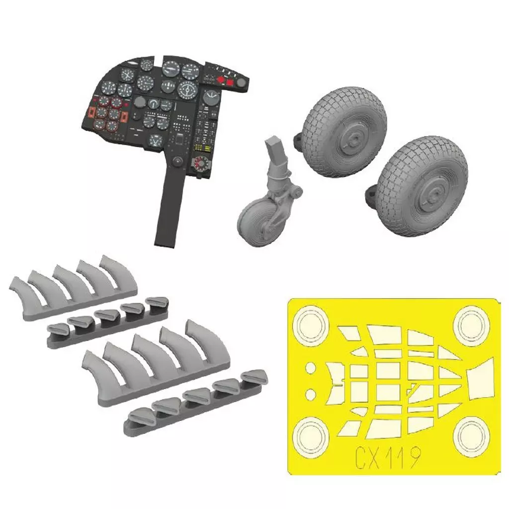 Plastic model 1/72 D. H. mosquito FB MK. VI Instrument Panel w / Parts ...