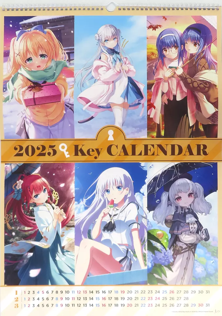[Single item] 2025 Key Calendar "Key Set 2024 Visual Arts Winter Festival 2024 & C105 Goods ...