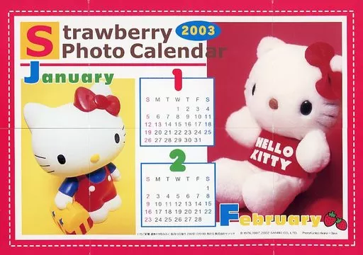 Sanrio Character Couples 2003 Desk Calendar, Monthly Ichigo Shimbun ...