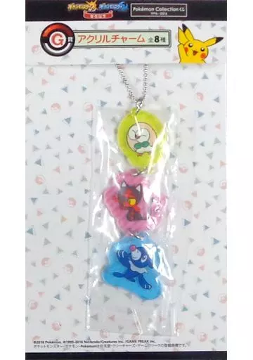 Rowlet & Litten & Ashimari Acrylic Charm "Pocket Monsters Sun Moon ...