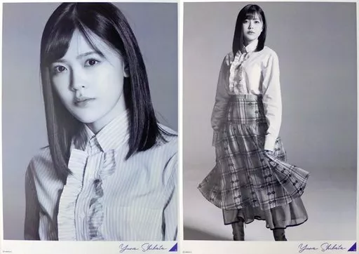Poster Individual A3 Static Adsorption Poster 2-Pack Set Yuna Shibata 「 Nogizaka46 Manatsu no ...