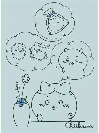 Poster [Damaged Item] Fabric Poster M Ribbon "Chi-kawa, something small ...