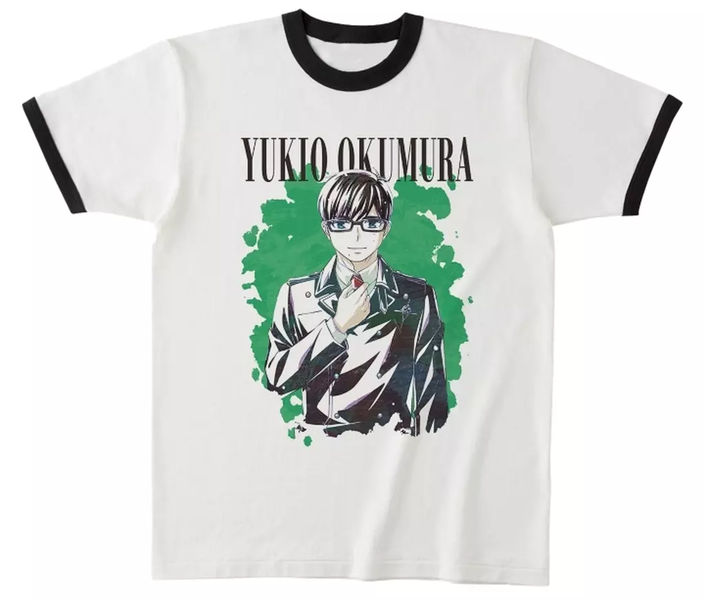 Yukio Okumura Ani-Art Ringer T-shirt White Unisex XXL size "BLUE ...