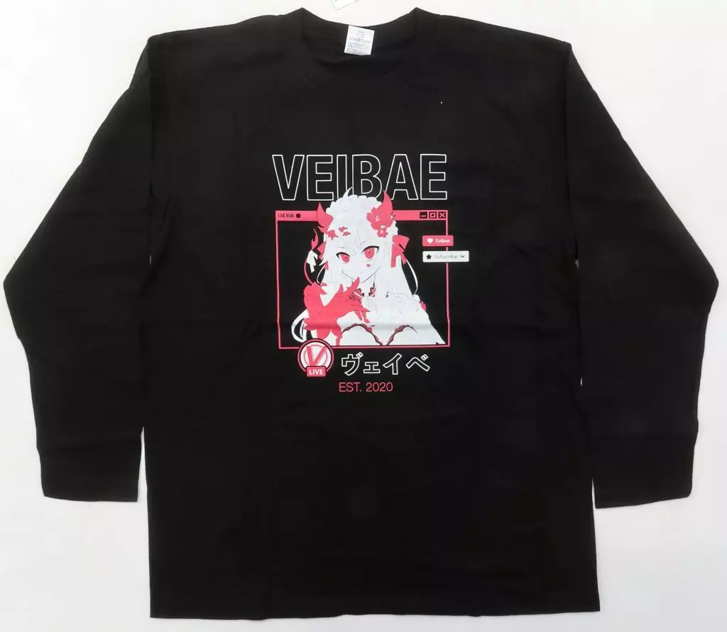 Veibae (ヴェイベ) T-Shirt Black L Size "Virtual YouTuber VShojo ...