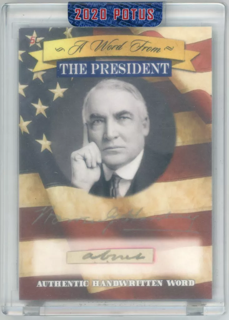 トレカ Warren G. Harding -ウォレン・ハーディング- 縦型 カード 「2020 A Word From The President」 | おもちゃホビー | Suruga ...