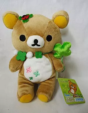 Plush toy Rilakkuma (Clover) Outside, roll up, Plush toy "Rilakkuma ...
