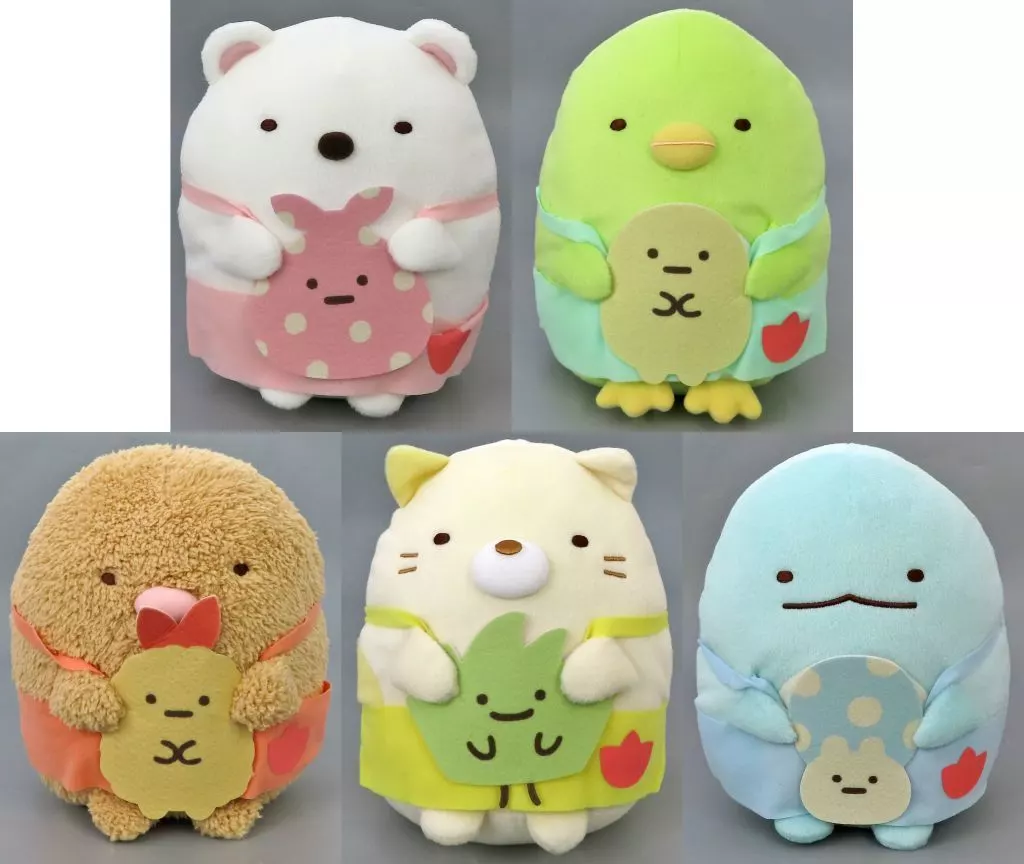 Plush toy Set of 5 types With Migikko ApronKortoto Plush toy "Sumicco Gurashi" | Toy Hobby ...