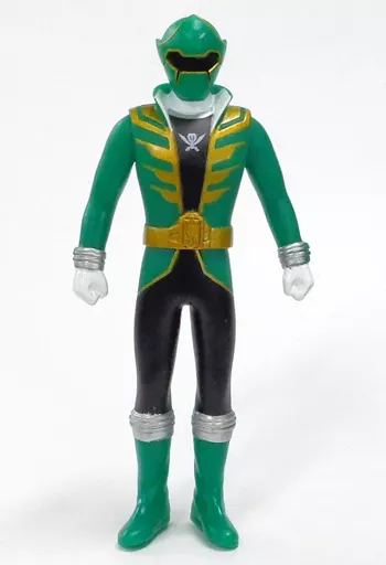 Food toy trading figure 4. Gokai Green "Sofvi Hero KAIZOKU SENTAI ...