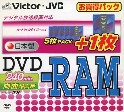 DVD-R JVC Recording DVD-RAM 9.4 gb 6-pack [VD-M240PP6] | Electric ...