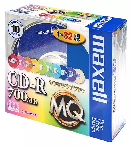 CD-R for Hitachi Maxell Data 10-color MIX 700 MB 10-pack [CDR700. MIX1P10S] | Electric ...
