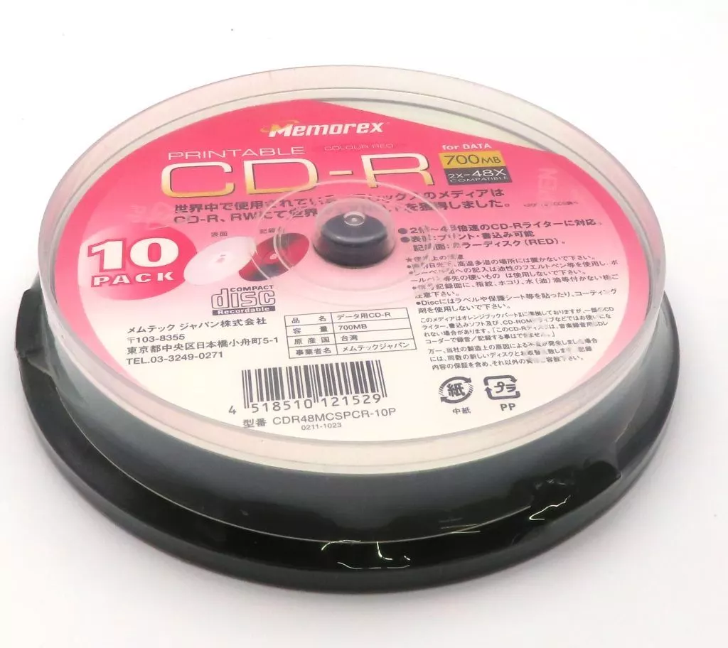 CD-R Memtec Data CD-R 700 mb 48 x 10-sheet Pack [CDR48MCSPCR-10P ...