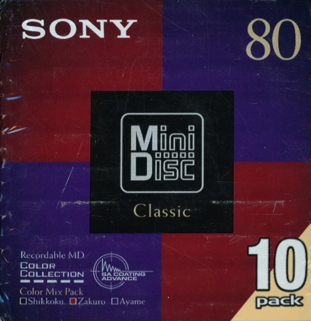 Sony Recording Mini Disc COLOR COLLECTION 80 min 10-Pack Set ...