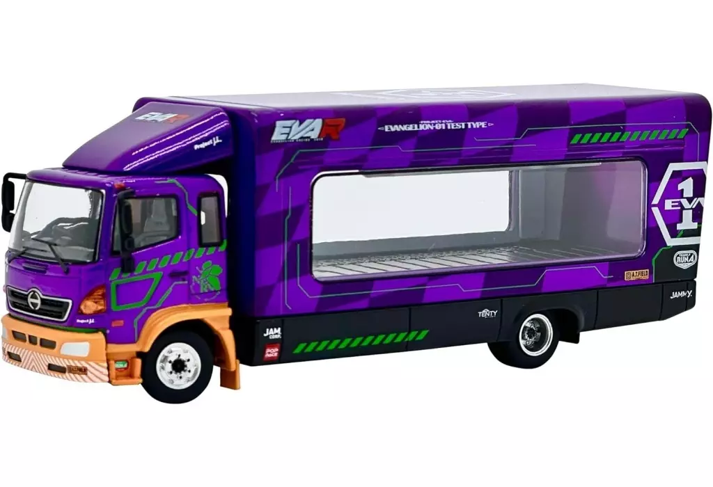 Minicar 1/64 EVA racing trans PORTER HINO 500 (EVA-01) "Evangelion Shin Gekijoban" [PR640085 ...