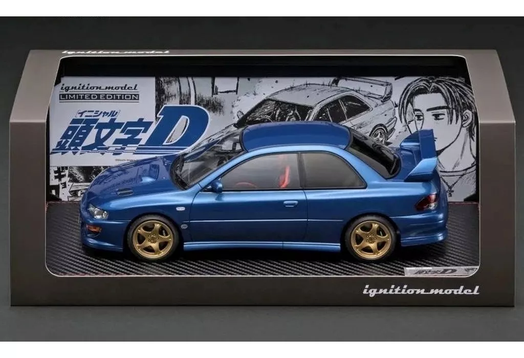 Minicar 1/18 SUBARU Impreza WRX type R STi Version V GC8 (blue) LED Ver "INITIAL D" WEB limited ...