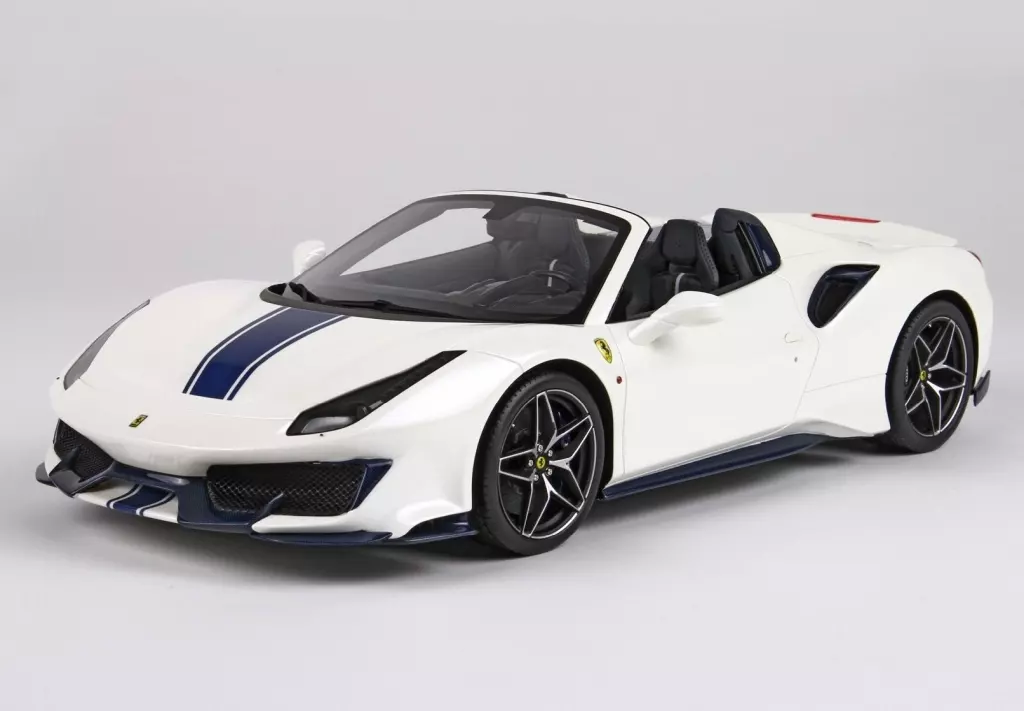 Minicar 1/12 Ferrari 488 Pista Spider Open roof Bianco Italia [BBR1225A ...