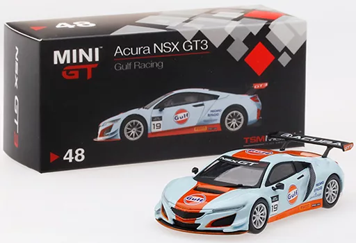 Minicar 1/64 Acura NSX GT3 Gulf Racing North American Limited "MINI GT ...