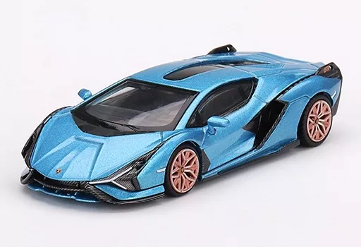Minicar 1/64 Lambo Lugini Shea FKP37 Left-Hand Drive (Blue Eigir ...