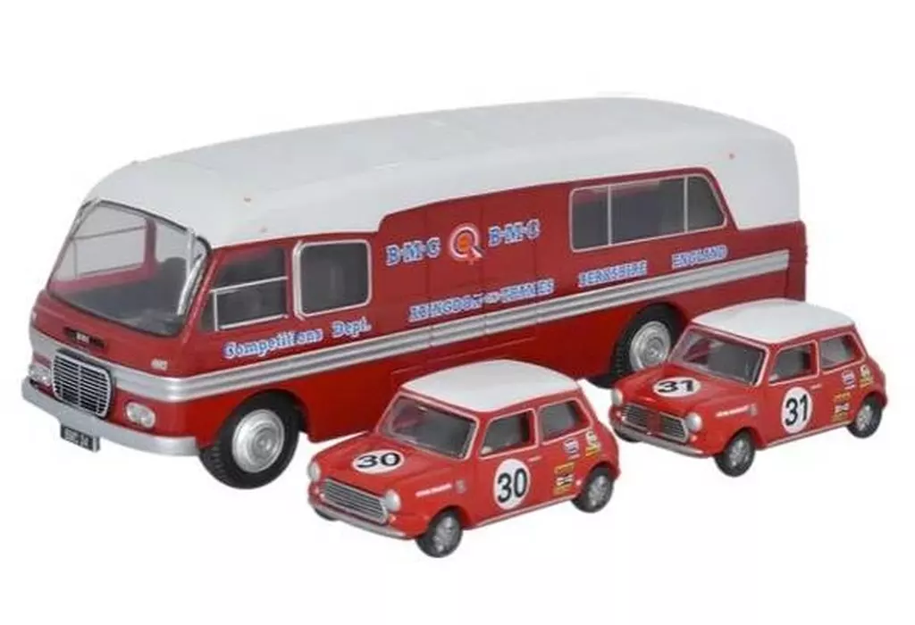 1/76 BMC Car Transport & Mini BMC Competitions Dept 3 Unit Set ...