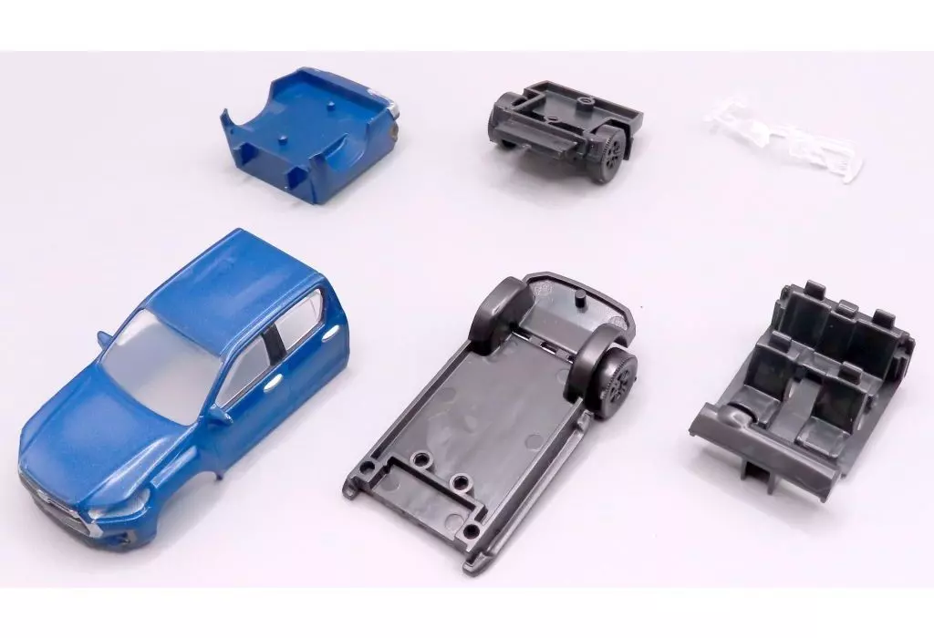 Minicar Dark Blue Micas "1/64SCALE Toyota hyrax" | Toy Hobby | Suruga ...