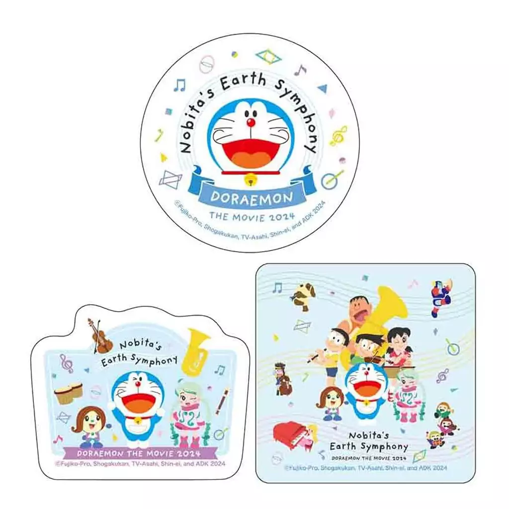 Colorful Die Cut Sticker 3-Pack Set "Movie Doraemon : Nobita's Earth ...