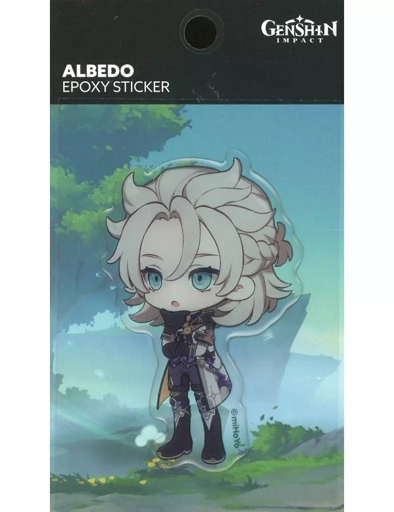 Albedo Chibi Character three dimensional sticker "Genshin ×LINE FRIENDS ...