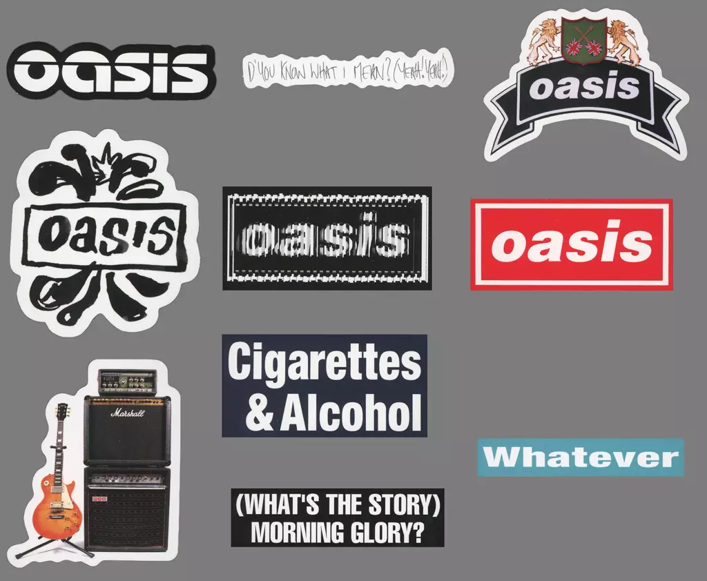 Sticker sticker Oasis Complete Sticker A (10 sheets pack) "Live Forever : Oasis 30th Anniversary ...