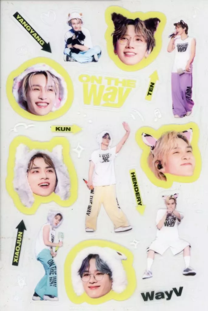 WayV sticker sheet "Blu-ray 2024 WayV Concert [ON THE WAY] IN JAPAN first production limited ...