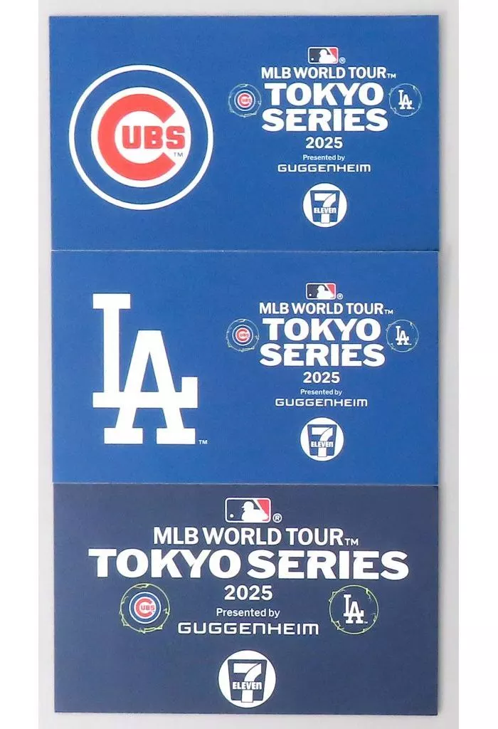 All 3 Types Set MLB Logo Sticker "MLB Opening Game x Seven-Eleven ...