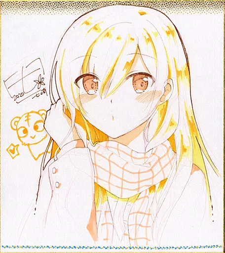 Paper product Nanasaki illustration autograph / illustrated colored ...