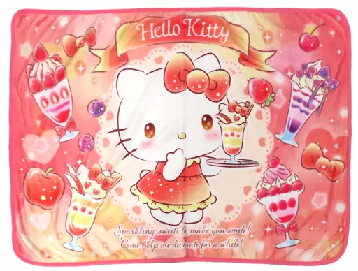 Blanket Hello Kitty (Parfait) flannel Hizakake "Sanrio Character ...