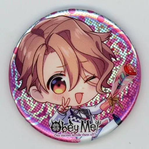 Asmodeus (Mini Character) hologram metal badge "DMM Scratch! Obey Me ...