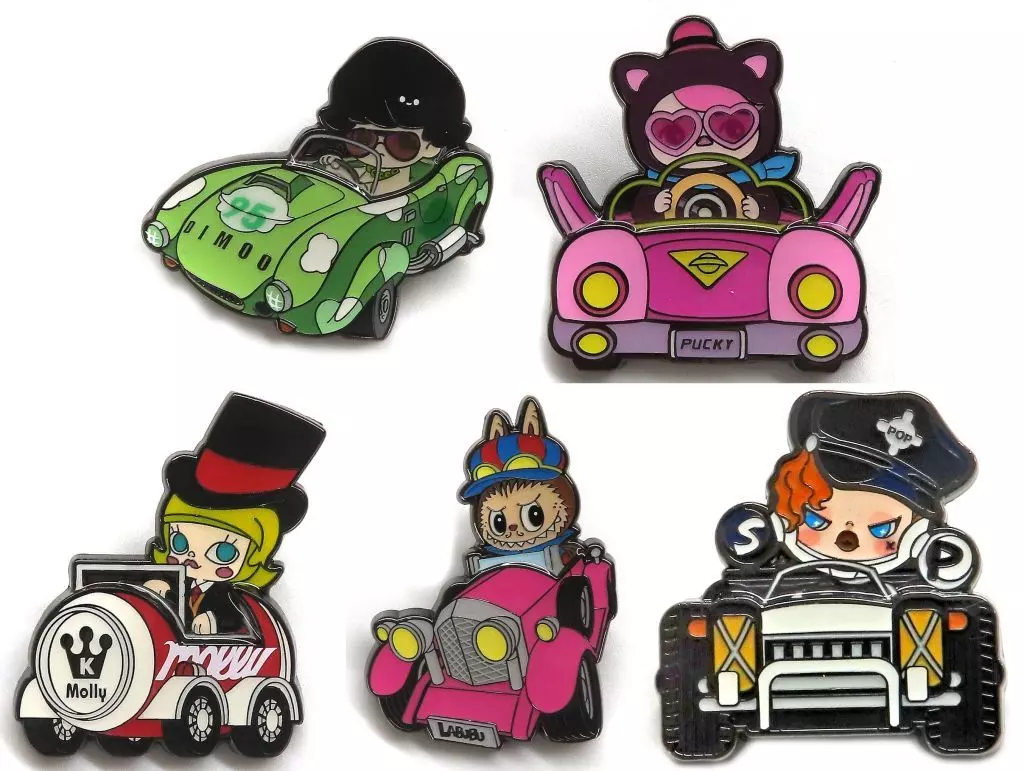 Set of 5 POPCAR Super Track Pin Badge "POPMART" POPMART JAPAN ONLINE ...