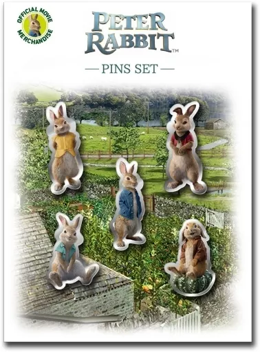Badge Pins (Victor Character) Peter Rabbit Pin Badge Set (5 Pieces ...